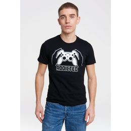 logoshirt Herren T-Shirt "ADDICTED", schwarz, Gr. XL, bedruckt, 100% Baumwolle, Shirts, mit Front-Print