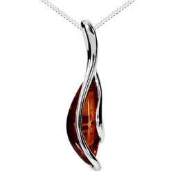 OSTSEE-SCHMUCK Damen Kette mit Anh&auml;nger "- Minna - Silber 925/000 - Bernstein", 50, Silber 925 (Sterlingsilber), silber, Silber 925 (Sterlingsilber),