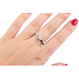 Adelia&acute;s ADELIA ́S Damen Fingerring "Damen Ring aus Edelstahl mit Zirkonia", 60, Edelstahlsilber, Edelstahl, Fingerringe