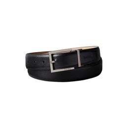 Calvin Klein Herren Lederg&uuml;rtel "SQUARE BUCKLE SAFFIANO 32MM ADJ"schwarz, brushed nickel, Gr. 115, unifarben, Web, Rindsleder, G&uuml;rtel,