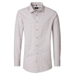Venti Herren Businesshemd "Venti Businesshemd Print"beige, Gr. 43, bedruckt, 100% Baumwolle, Hemden