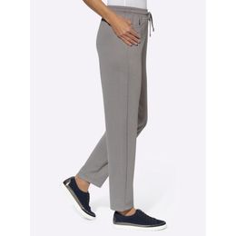 Classic Basics Damen Schlupfhose, grau, Gr. 42, unifarben, 100% Polyester, Hosen