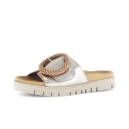 Gabor Damen Pantolette "Pantolette", Gr. 44gold, Schuhe