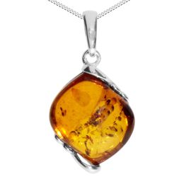 OSTSEE-SCHMUCK Damen Kette mit Anh&auml;nger "- Sally - Silber 925/000 - Bernstein", 45, Silber 925 (Sterlingsilber), silber, Silber 925 (Sterlingsilber),