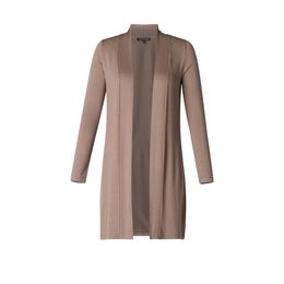 Base Level Damen Longstrickjacke "Yayla Long", grau, Gr. 36, unifarben, Strick, Obermaterial: 94% Viskose, 6% Elasthan, Strickjacken, ohne Verschluss