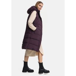 Marikoo Damen Steppweste "Narikaa", lila, Gr. S, Obermaterial: 100% Polyester. Innenseite: 100% Polyester, Westen, mit weichem Teddyfell