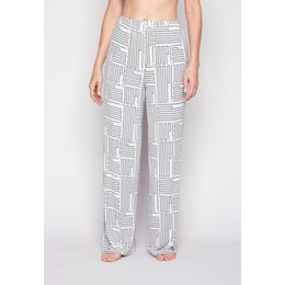 JOOP! JOOP Damen Loungehose, Gr. 36schwarzer print, Jersey, Obermaterial: 95% Modal, 5% Elasthan, Hosen, mit allover Wording, bequem und weich, seitliche