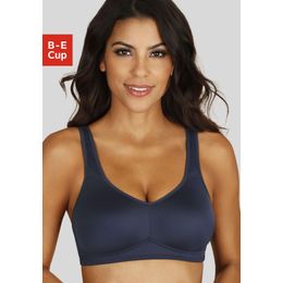 Damen T-Shirt-BH, NUANCE BY LASCANA, Gr. 80, blau, Microtouch, Obermaterial: 74% Polyamid (TACTEL), 14% Elasthan (LYCRA), 12% Baumwolle, BHs, ohne
