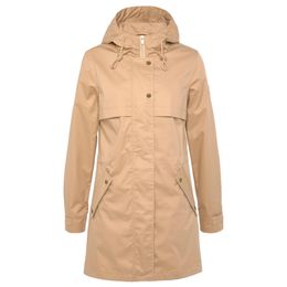 Damen Outdoorjacke, beige, Gr. S, French Connection, unifarben, Web, Obermaterial: 68% Baumwolle, 32% Polyamid. Futter: 85% Polyester, 15% Baumwolle.