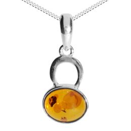 OSTSEE-SCHMUCK Damen Kette mit Anh&auml;nger "- Hedda - Silber 925/000 - Bernstein", 45, Silber 925 (Sterlingsilber), silber, Silber 925 (Sterlingsilber),