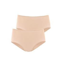 Lascana Damen Taillenslip, Gr. 32, beige, Microfaser, Obermaterial: 77% Polyamid, 23% Elasthan, unifarben, Unterhosen, aus weicher und hoch