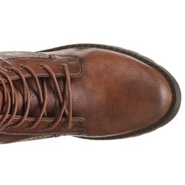Mustang Shoes Damen Winterstiefel "Haukea", Gr. 37, braun, Lederimitat, Textil, Schuhe, Snowboots, Winterstiefel mit TEX-Membrane