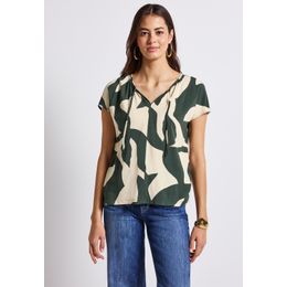Street One Damen Print-Shirt, gr&uuml;n, Gr. 40, bedruckt, Stoff, Vorderseite: 100% Viskose; R&uuml;ckseite: 95% Viskose, 5% Elasthan, Shirts, aus elastischem