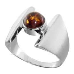 OSTSEE-SCHMUCK Damen Fingerring "- Asina - Silber 925/000 - Bernstein", 64, silber, Fingerringe