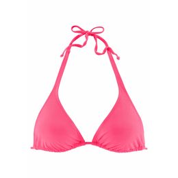 Buffalo Damen Triangel-Bikini-Top "Happy", rosa, Gr. 38, unifarben, Microfaser, Polyamid, Bikini-Oberteile, im schlichten Design