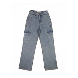 2Y STUDIOS Damen Stoffhose "2Y Studios 2Y Lona Cargo Jeans"vintage blau, Gr. 25, unifarben, 100% Baumwolle, Hosen