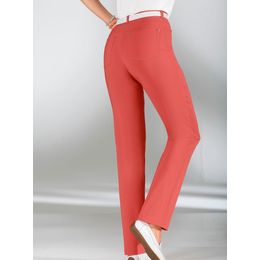 Stehmann Damen 5-Pocket-Hose, rot, Gr. 38, unifarben, 72% Viskose, 25% Polyamid, 3% Elasthan, Hosen