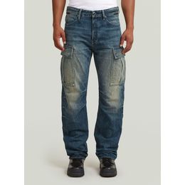 G-Star Raw G-STAR Herren Regular-fit-Jeans "Contor Regular Cargo Jeans"antique faded blauschist, Gr. 28, Obermaterial: 75% Baumwolle, 25% Baumwolle, Jeans