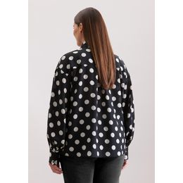 Seidensticker Damen R&uuml;schenbluse "Schwarze Rose"schwarz, Gr. 50, gemustert, 86% Viskose, 14% Polyamid, Blusen, 1/1 Binderkragen Druck
