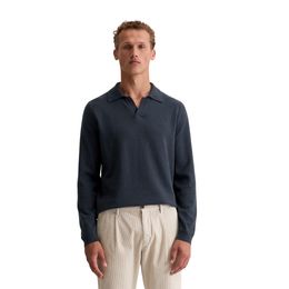 Marc O'Polo MARC O'POLO Herren Strickpulloverschwarz navy, Gr. S, Strick, Obermaterial: 54% Baumwolle, 29% Schurwolle, 17% Polyamid, Pullover, Polokragen,