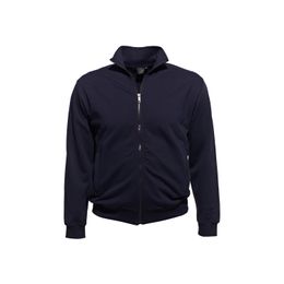 Herren Sweatjacke, blau, Gr. XXL, Ahorn Sportswear, bestickt, unifarben, 100% Baumwolle, Sweatjacken, in sportlichem Design