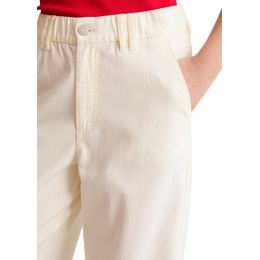 Marc O'Polo Damen 7/8-Hose, beige, Gr. M, MARC O'POLO DENIM, unifarben, Web, Obermaterial: 81% Baumwolle, 18% Lyocell, 1% Elasthan, Hosen, Relaxed Shape,
