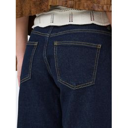 Only Damen High-waist-Jeans "ONLJUICY LW WIDE LEG DNM RINSE MAE NOOS"dunkelblau denim, Gr. 29, unifarben, Denim/Jeans, Obermaterial: 99% Baumwolle,