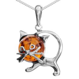 OSTSEE-SCHMUCK Damen Kette mit Anh&auml;nger "- Minka - Silber 925/000 - Bernstein", 42, Silber 925 (Sterlingsilber), silber, Silber 925 (Sterlingsilber),