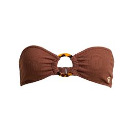 Roxy Damen Bandeau-Bikini-Top "Roxy Sunshine Bandeau", braun, Gr. L, Obermaterial: 89% Polyester, 11% Elasthan., Bikini-Oberteile