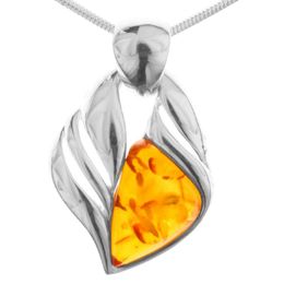 OSTSEE-SCHMUCK Damen Kette mit Anh&auml;nger "- Rivka - Silber 925/000 - Bernstein", 42, Silber 925 (Sterlingsilber), silber, Silber 925 (Sterlingsilber),