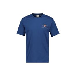 Gant Herren T-Shirt "T-Shirt Regular Archive Shield EMB 1er Pack", blau, Gr. L, Obermaterial: 100% Baumwolle CO., Shirts