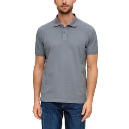 s.Oliver Herren Poloshirt, grau, Gr. XXXL, unifarben, Jersey, Obermaterial: 100% Baumwolle, Shirts, mit Logostickerei
