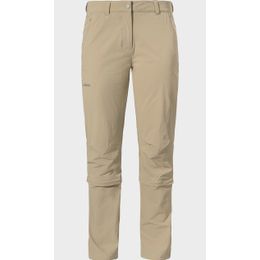 Sch&ouml;ffel SCH&Ouml;FFEL Damen Zip-away-Hose "Pants Engadin1 Zip Off"4705, beige, Gr. 34, Oberstoff: 89% Nylon, 11% Elasthan, Hosen