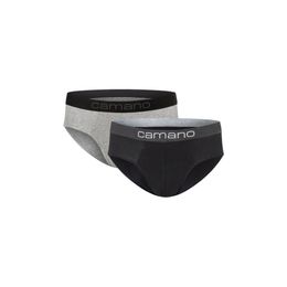 Camano Herren Slip "2er Pack", Gr. M, schwarz, 95% Baumwolle, 5% Elasthan, Unterhosen
