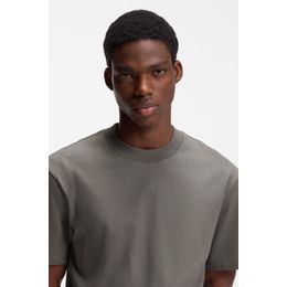 Hugo Herren T-Shirtdunkelgrau025, Gr. XXL, unifarben, Single Jersey, Obermaterial: 100% Baumwolle, Shirts, Rundhalsausschnitt, Relaxed Fit, Logo-Print