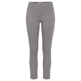Lascana Damen 7/8-Jeggings "aus weichem Stretch-Denim", grau, Gr. 46, unifarben, Denim/Jeans, Obermaterial: 67% Baumwolle, 29% Polyester, 4%