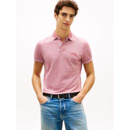 Tommy Hilfiger Herren Poloshirt "OXFORD TWO TONE REGULAR PLACKET", rosa, Gr. S, unifarben, Jersey, Obermaterial: 100% Baumwolle, Shirts, Regular fit