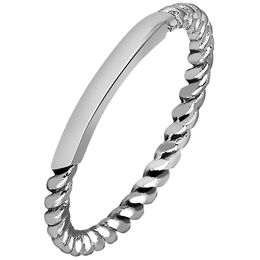 Adelia&acute;s ADELIA ́S Damen Fingerring "Damen Ring aus Edelstahl", 58, Edelstahlsilber, Edelstahl, Fingerringe