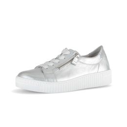 Gabor Damen Sneaker "Sneaker low", Gr. 42,5, silber, Schuhe