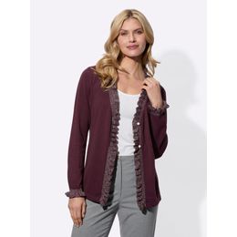 Classic Basics Damen Strickjacke, rot, Gr. 38, unifarben, 95% Polyacryl, 5% metallisierte Fasern, Strickjacken