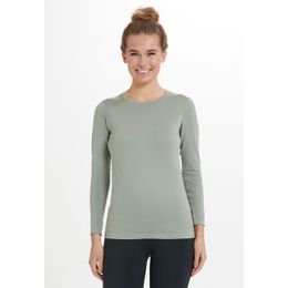 ENDURANCE ATHLECIA ATHLECIA Damen Langarmshirt "Julee", gr&uuml;n, Gr. S, unifarben, 100% Polyamid, Shirts, in nahtlosem Design