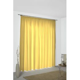 Vorhang WIRTH, B:132cm H:225cm, gelb, Jacquard, Polyacryl, Wohnzimmer, Gardinen, "Bachfeld"
