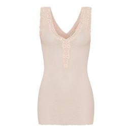 Funktionstop SEAMLESS BASIC "Seamless Basic Top Cotton Lacey", Damen, Gr. S/M, rosie beige, Obermaterial: 100% Baumwolle, Tops