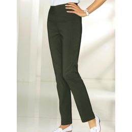 Classic Basics Damen Stretch-Hose, gr&uuml;n, Gr. 225, unifarben, 64% Polyester, 34% Viskose, 2% Elasthan, Hosen