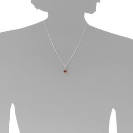 OSTSEE-SCHMUCK Damen Kette mit Anh&auml;nger "- kleines Herz - Silber 925/000 - Bernstein", 40, Silber 925 (Sterlingsilber), silber, Silber 925