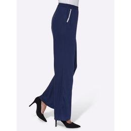 Classic Basics Damen Schlupfhose, blau, Gr. 21, unifarben, 100% Viskose, Hosen