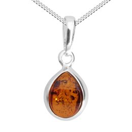 OSTSEE-SCHMUCK Damen Kette mit Anh&auml;nger "- Enela - Silber 925/000 - Bernstein", 45, Silber 925 (Sterlingsilber), silber, Silber 925 (Sterlingsilber),