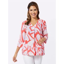 Classic Basics Damen Schlupfbluse, bunt, Gr. 40, gemustert, mehrfarbig, 100% Viskose, Blusen