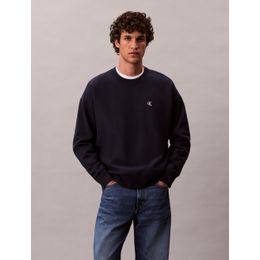 Herren Sweatshirt, schwarz, Gr. XL, Calvin Klein Jeans, unifarben, Sweatware, Obermaterial: 100% Baumwolle, Sweatshirts, regular fit,