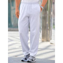 Herren Trainingshose, grau, Gr. 7, Fruit of the Loom, unifarben, 80% Baumwolle, 20% Polyester, Hosen